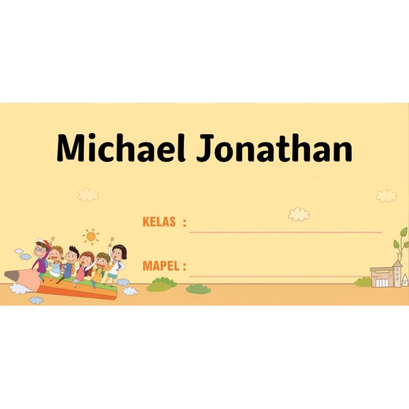 Jual (PO 3 hari) Sticker Name Tag Label Nama Anak Cewek dan Cowok untuk ...