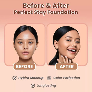 Jual HANASUI Perfect Stay Foundation 25gr - Hybrid Skincare Liquid ...