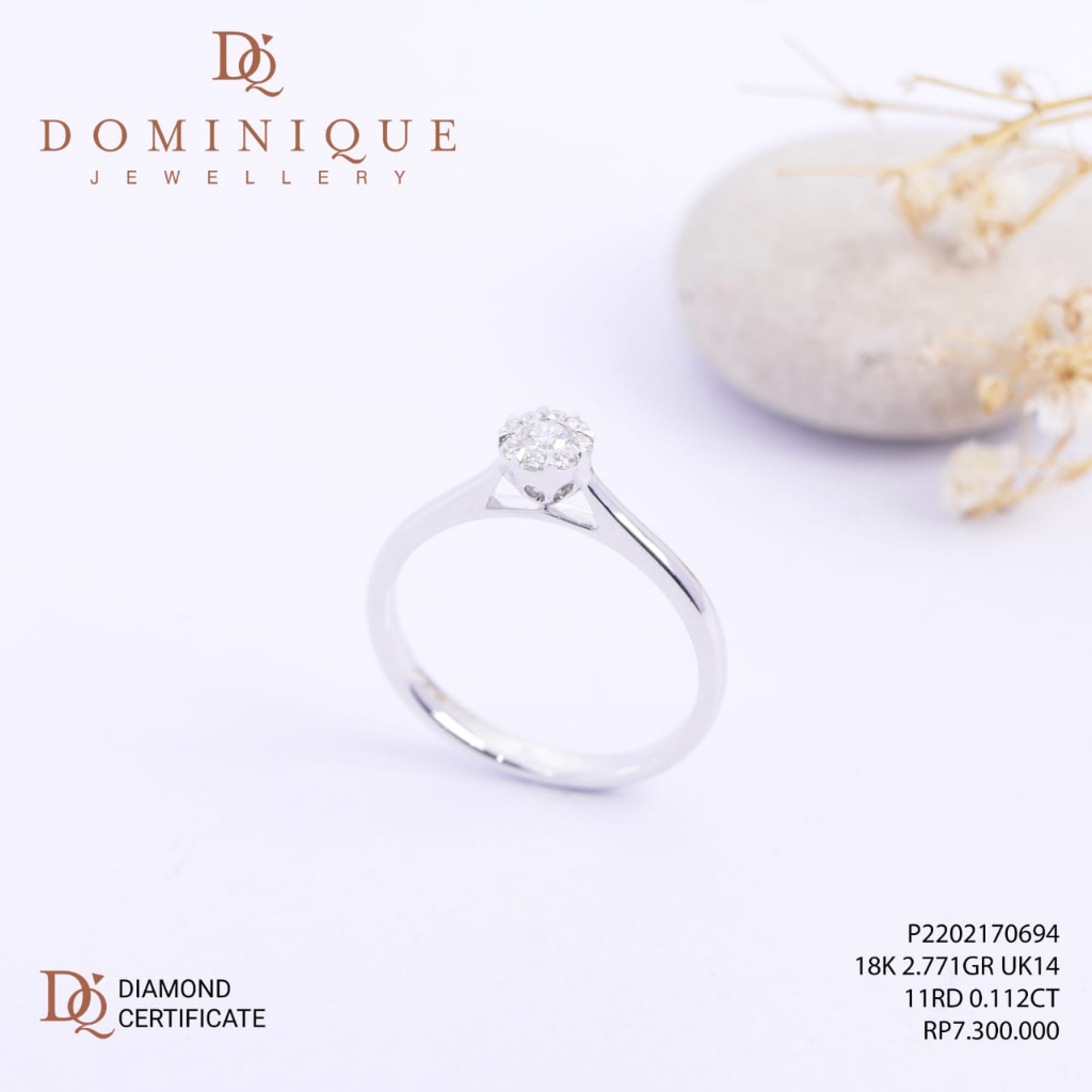 Jual Cincin Diamond (Berlian) Dominique Jewellery 18K P2202170694 ...