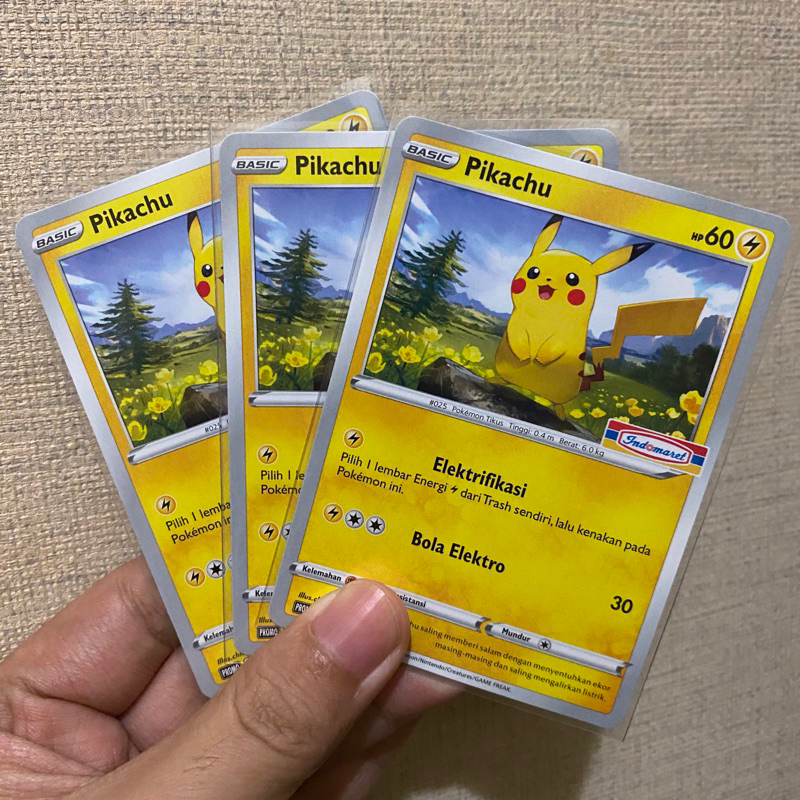 Jual Kartu Pokemon TCG Indomaret Pikachu | Shopee Indonesia