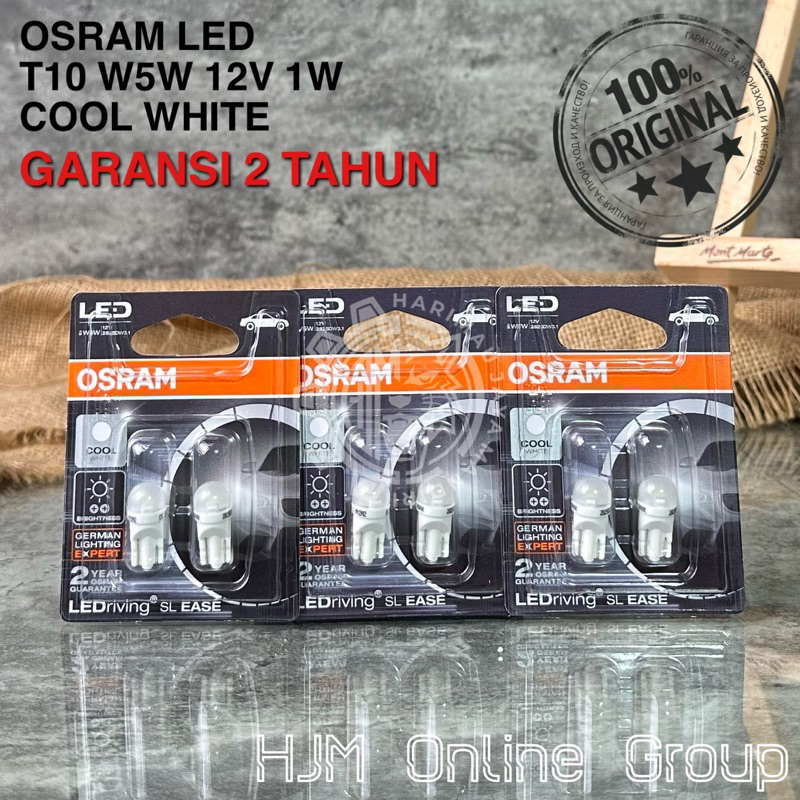 Jual BOHLAM LAMPU SENJA LED T10 W5W 12V W2.1x95d COOL WHITE OSRAM ...