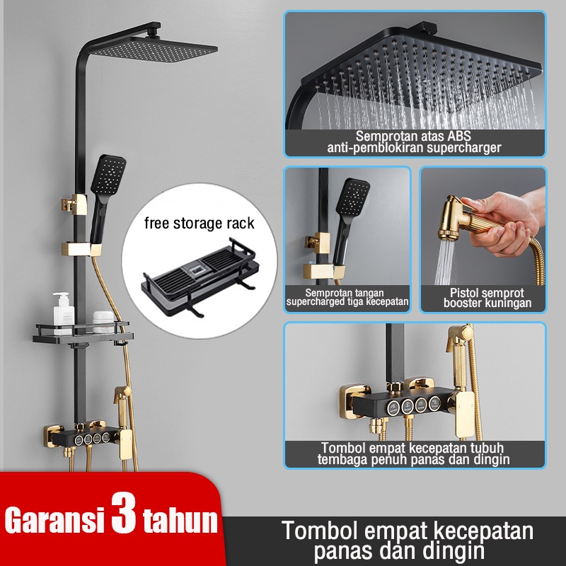 Jual Shower Set Kamar Mandi 4 in 1 / Toilet Shower Jet Washer / Black ...