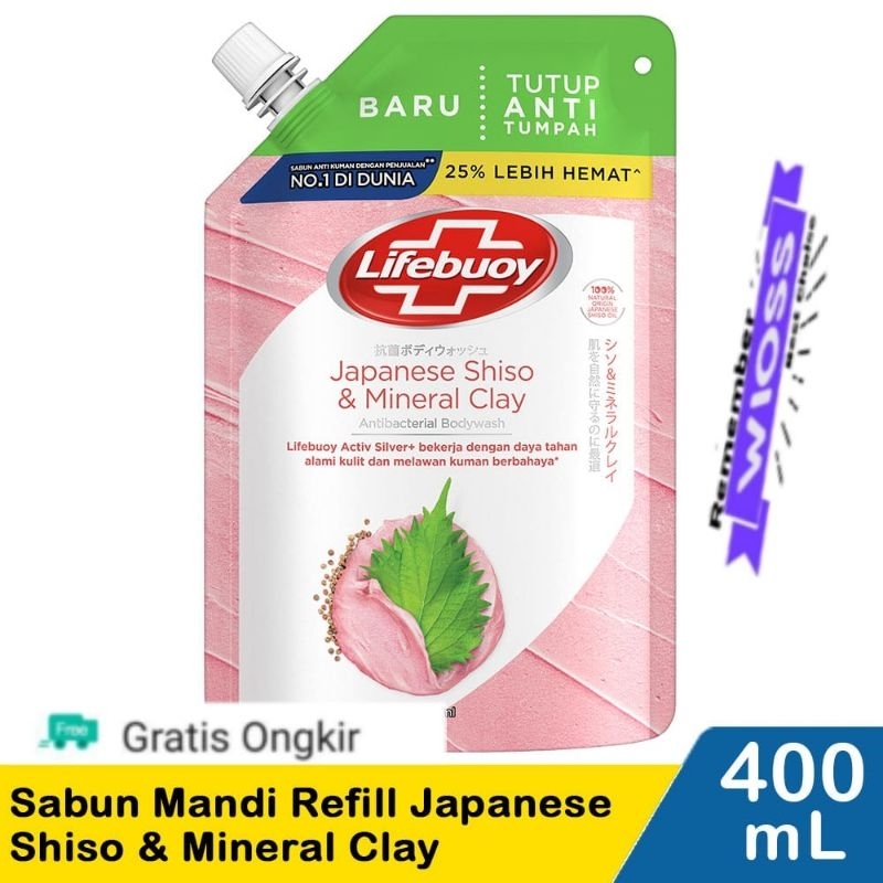 Jual Lifebuoy sabun cair 400ml japanese shiso & mineral clay | Shopee ...