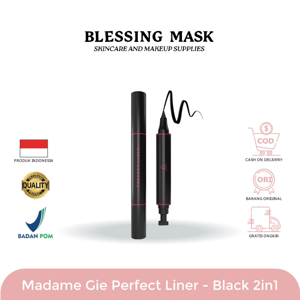 Jual Madame Gie Perfect Liner - Eyeliner Black 2 In 1 | Eyeliner Stamp | Shopee Indonesia