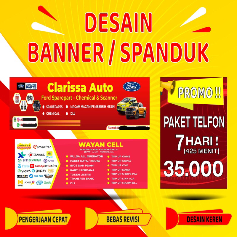 Jual Desain Design Spanduk Banner X Banner Baliho Roller Banner ...