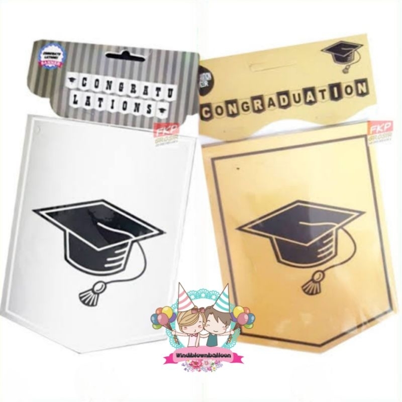 Jual WINDBLOWN BALON BANNER FLAG CONGRATULATIONS FOR GRADUATION WISUDA ...