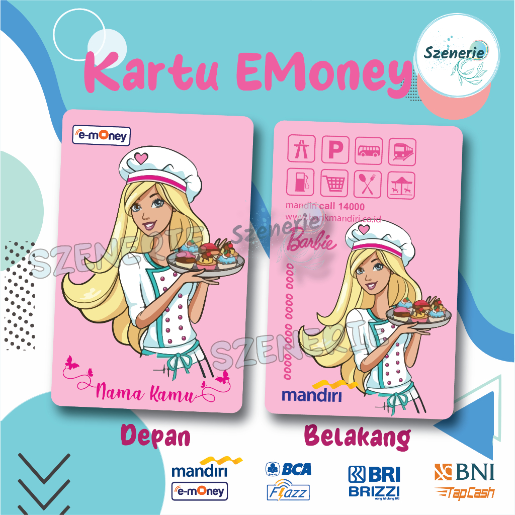 Jual Emoney Barbie Girl Cute Flazz gen 2 Kartu E-money Mandiri BCA ...