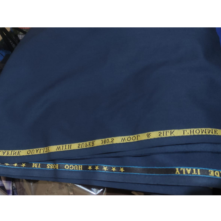 Jual Bahan kain katun navy dan biru benhur wool and slik adem 100 ...