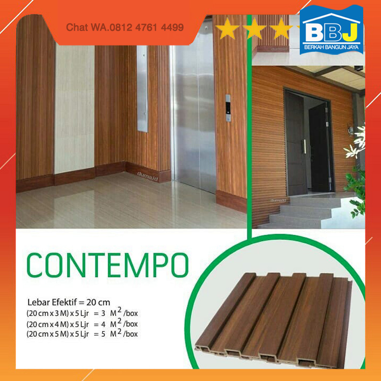 Jual WPC DUMA | WALL PANEL | CONTEMPO FLUTED L 18mm & 30mm | Shopee ...