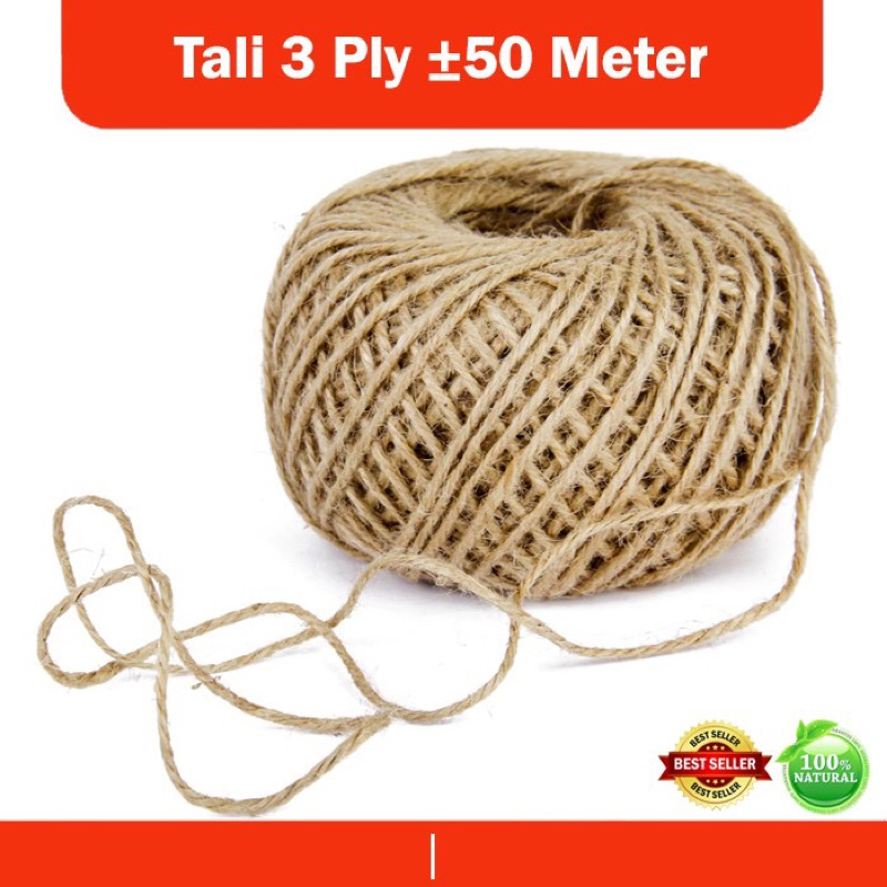 Jual Tali Rami Roll tebal 3 ply -+50 meter | Shopee Indonesia