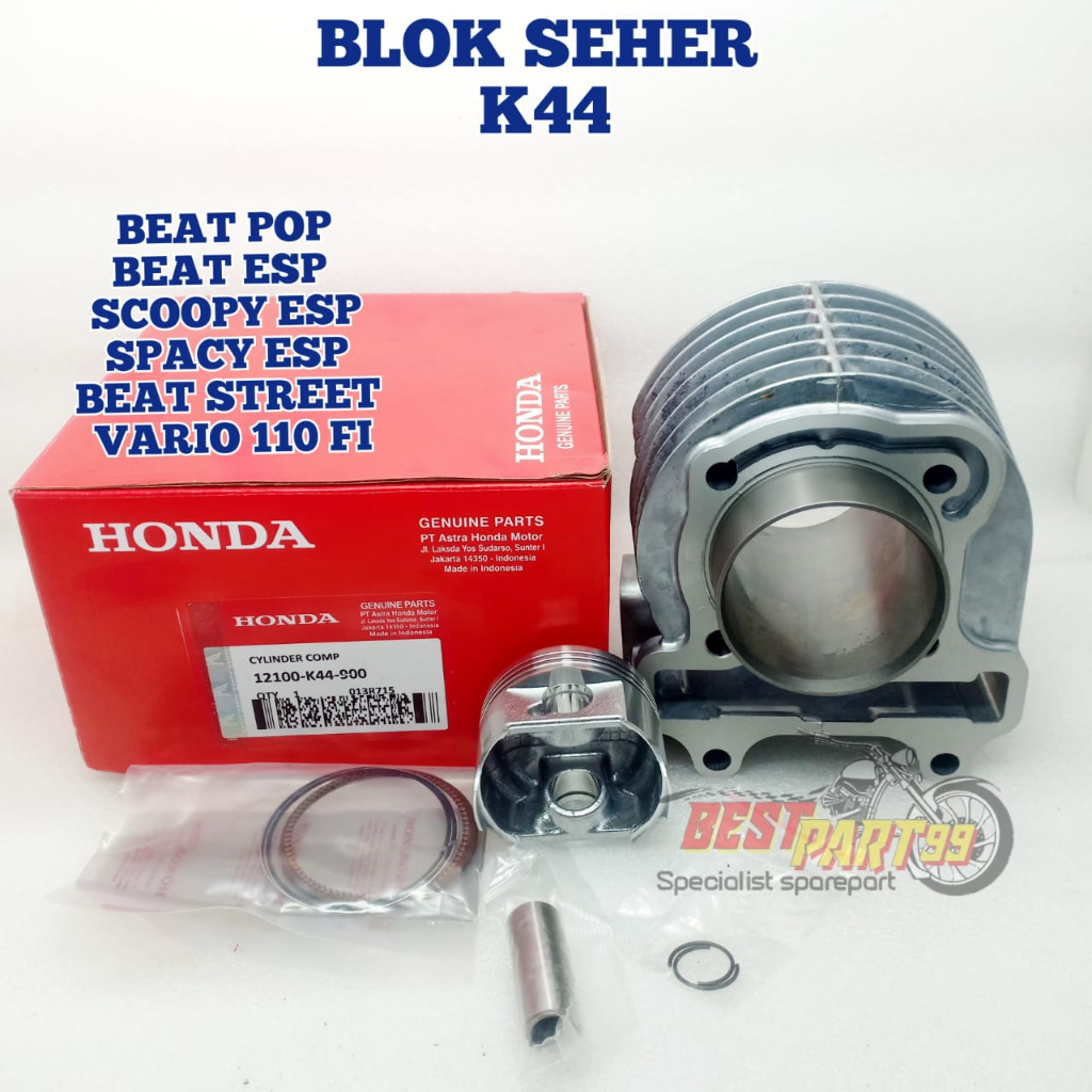 Jual Blok Seher mesin K44 honda Beat Pop Beat Sttreet Vario 110 Fi Spacy ESP ahm Kualitras ...