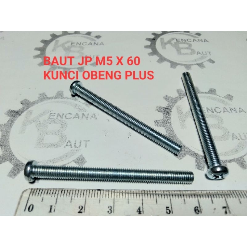 Jual BAUT JP M5 X 60 GALVANIS PANJANG 6 CM KUNCI OBENG PLUS | Shopee Indonesia