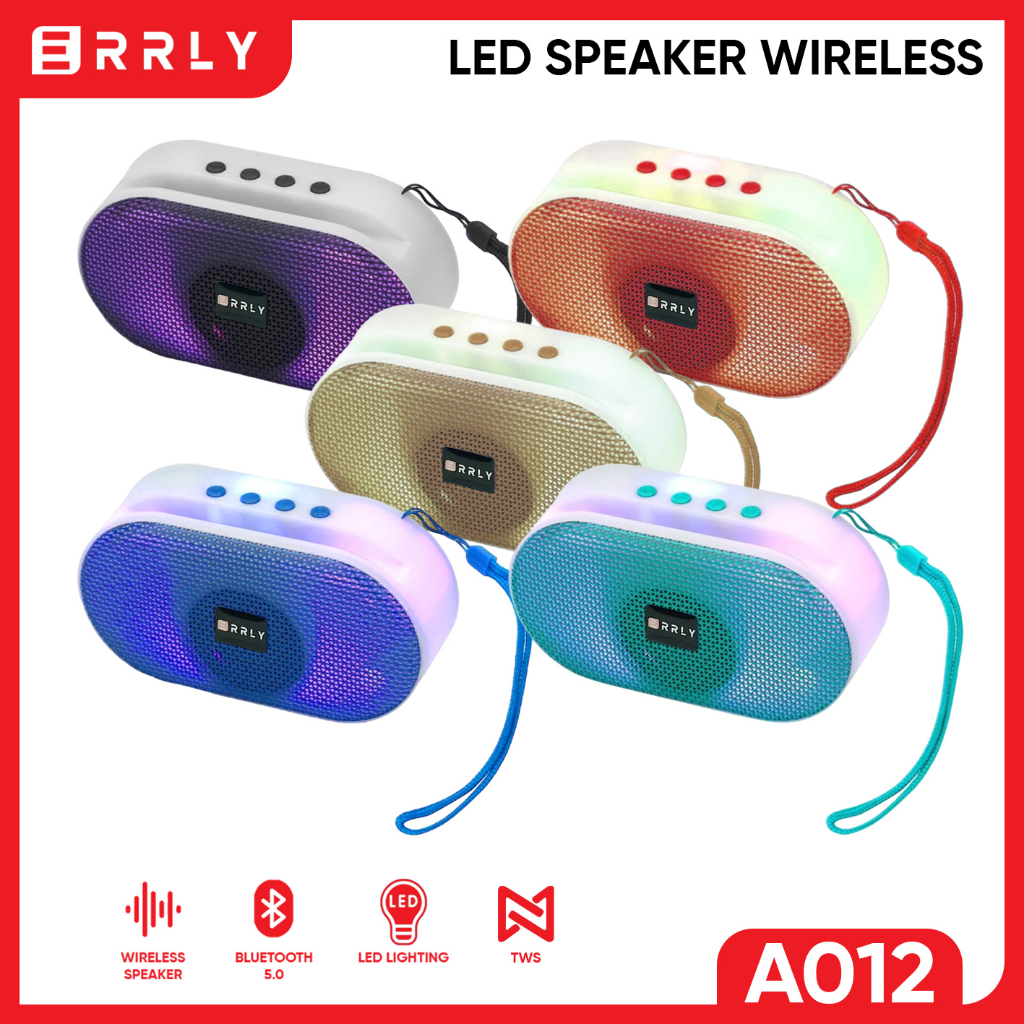 Jual ERRLY A012 Speaker Bluetooth Portable LED RGB Speker Wireless TWS 2 IN 1 + Stand Hp ...