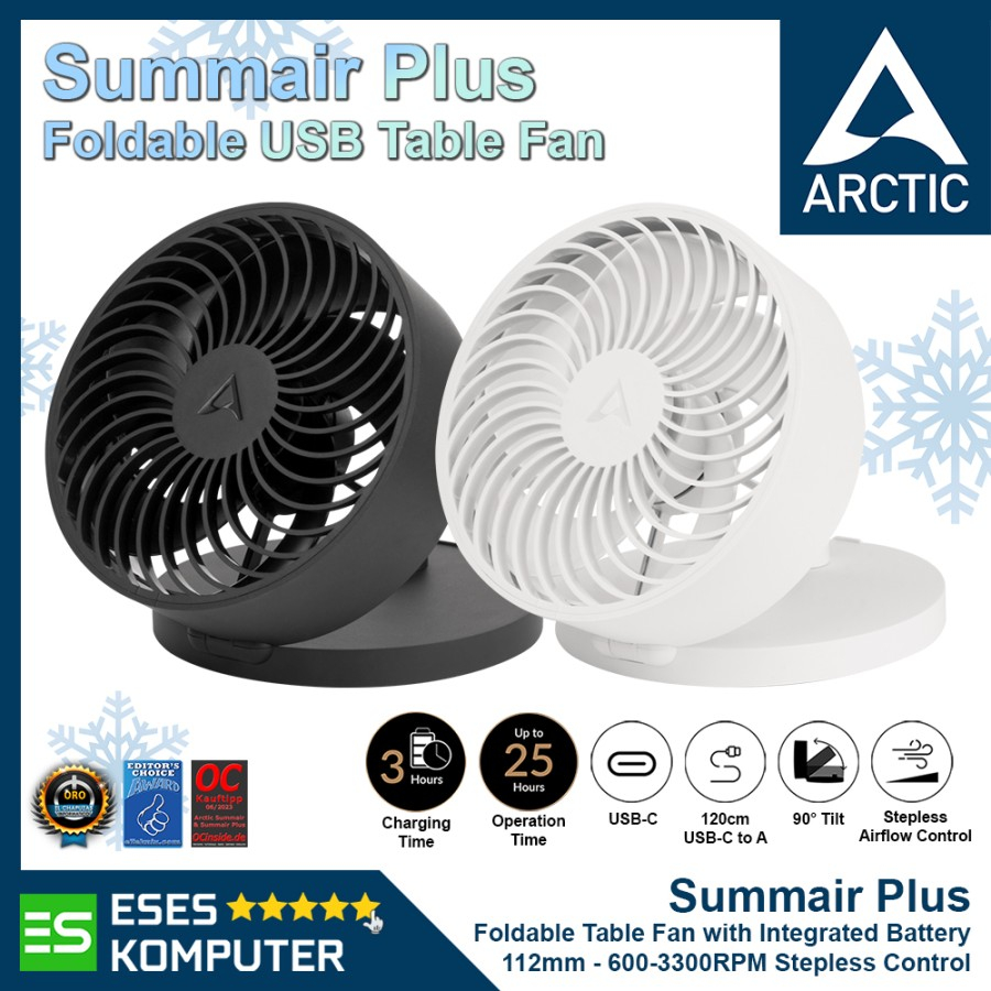 Jual ARCTIC Summair Plus 112mm Foldable Table Fan with Integrated ...