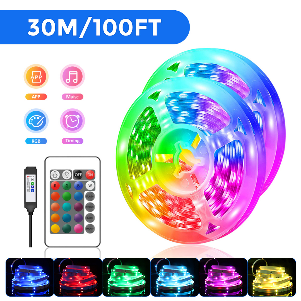 Jual Led strip rgb led strip lamp lampu led kamar 5M10M20M30M40M lampu ...