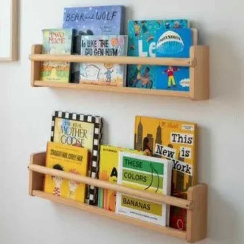 Jual Rak buku dinding anak minimalis gantung tempel dinding rak buku ...