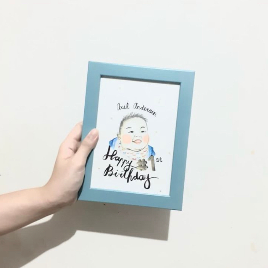 Jual Birthday Sketch Frame (Hadiah Special Frame Sketsa Kado Ulang ...
