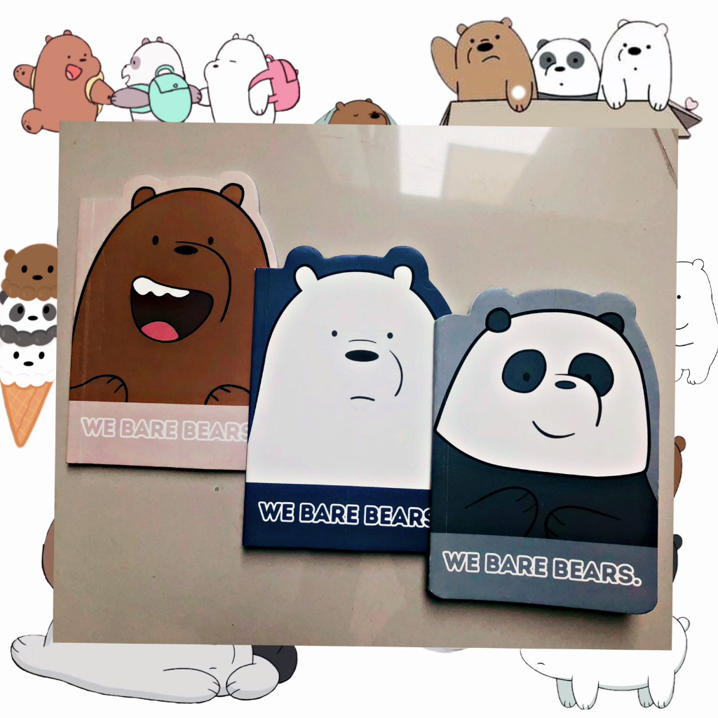 Jual Buku Tulis Mini - We Bare Bears Notebook Jurnal Catatan Beruang Panda Ice Bears Grizzly ...