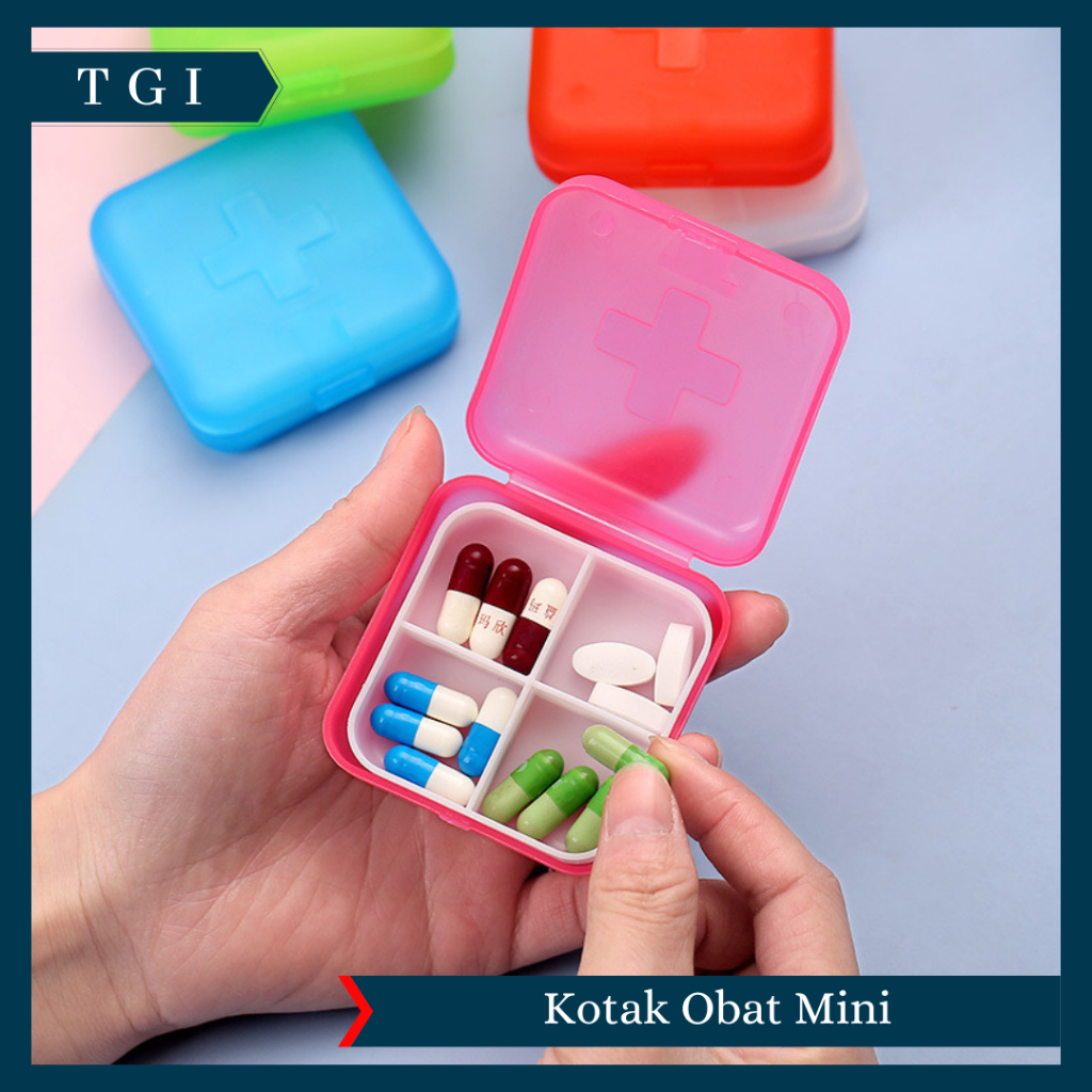 Jual TGI - KOTAK OBAT MINI SERBAGUNA 4 SEKAT KOTAK AKSESORIS TRAVELING ...