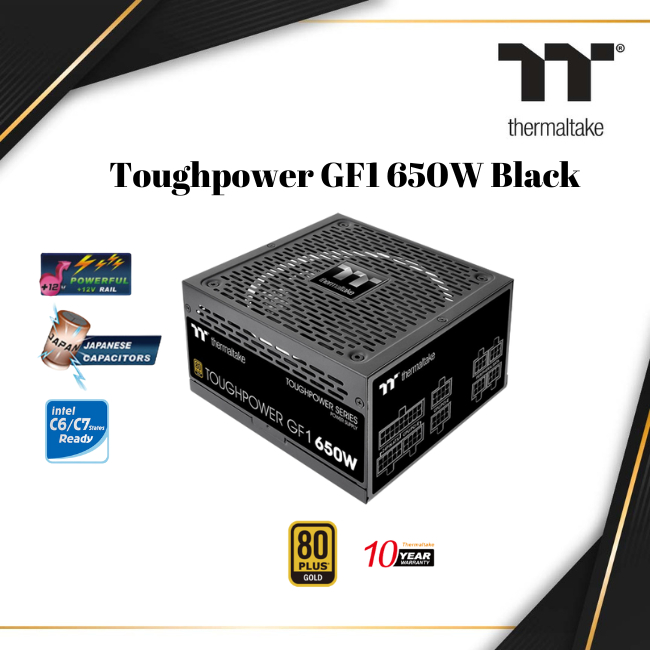 Jual Thermaltake Toughpower PSU GF1 650W - 80+ Gold Fully Modular | Non ...