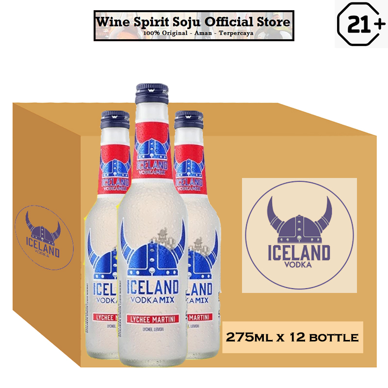 Jual Iceland Vodka Mix Lychee Martini 275ml x 12 botol (Karton ...