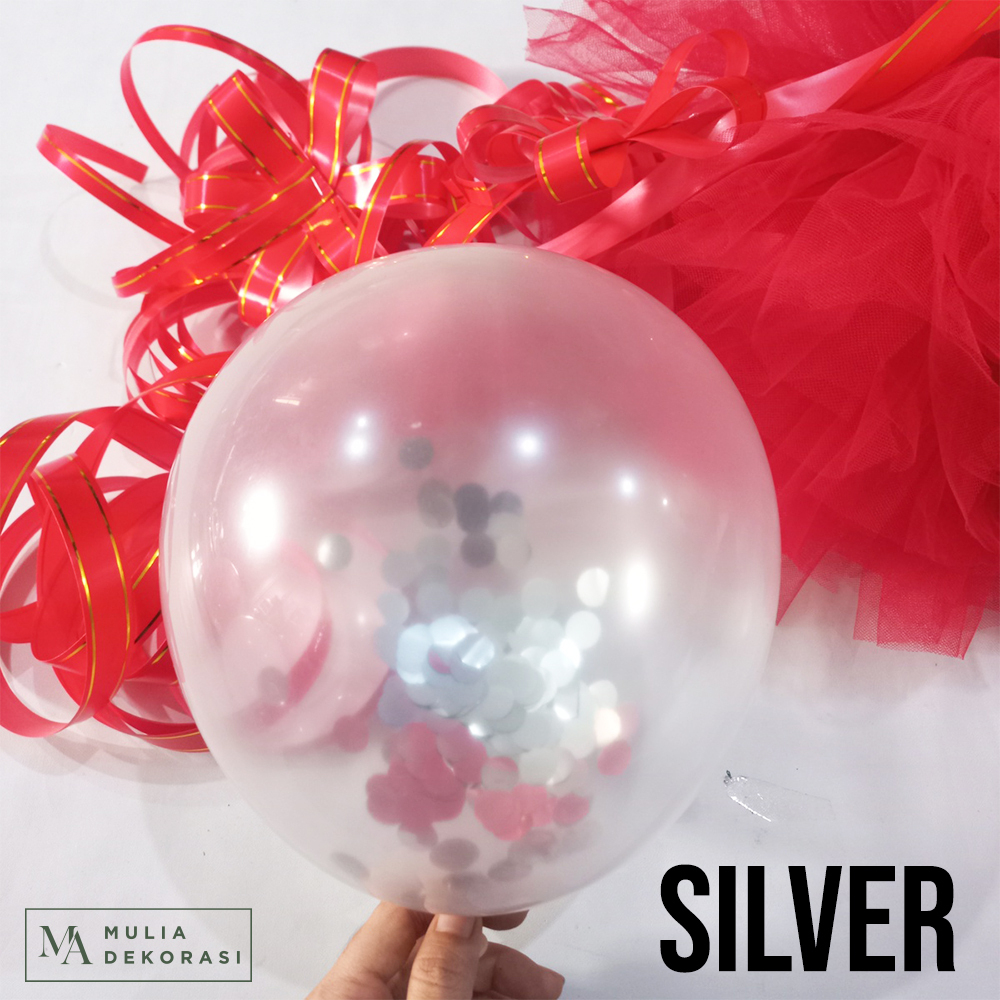 Jual Balon Latex Transparan Isi Confetti 10 Buah Ulang Tahun Happy ...