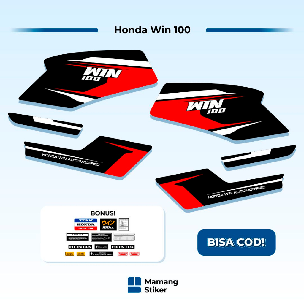 Jual Striping Honda Win 100 Original (50) Variasi Traill Treill Trill ...