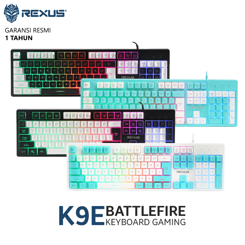 Jual Rexus Battlefire K9E Keyboard Gaming Full Size | Shopee Indonesia