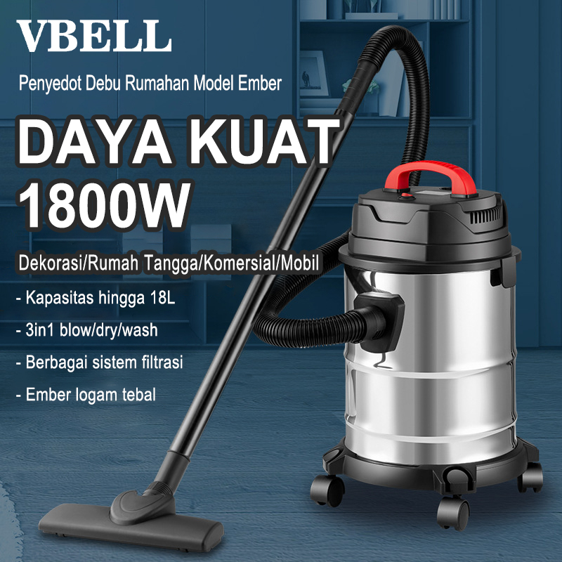 Jual VBELL penyedot debu rumah tangga, kapasitas besar 15 liter, Penyedot debu kecil berdaya ...
