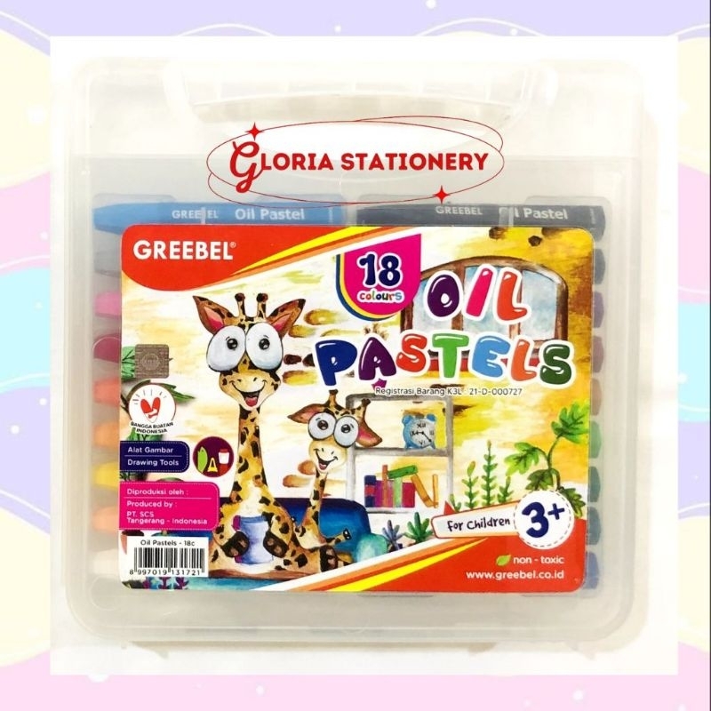 Jual Greebel crayon oil pastel 18 colour/ Crayon 18 warna Greebel ...