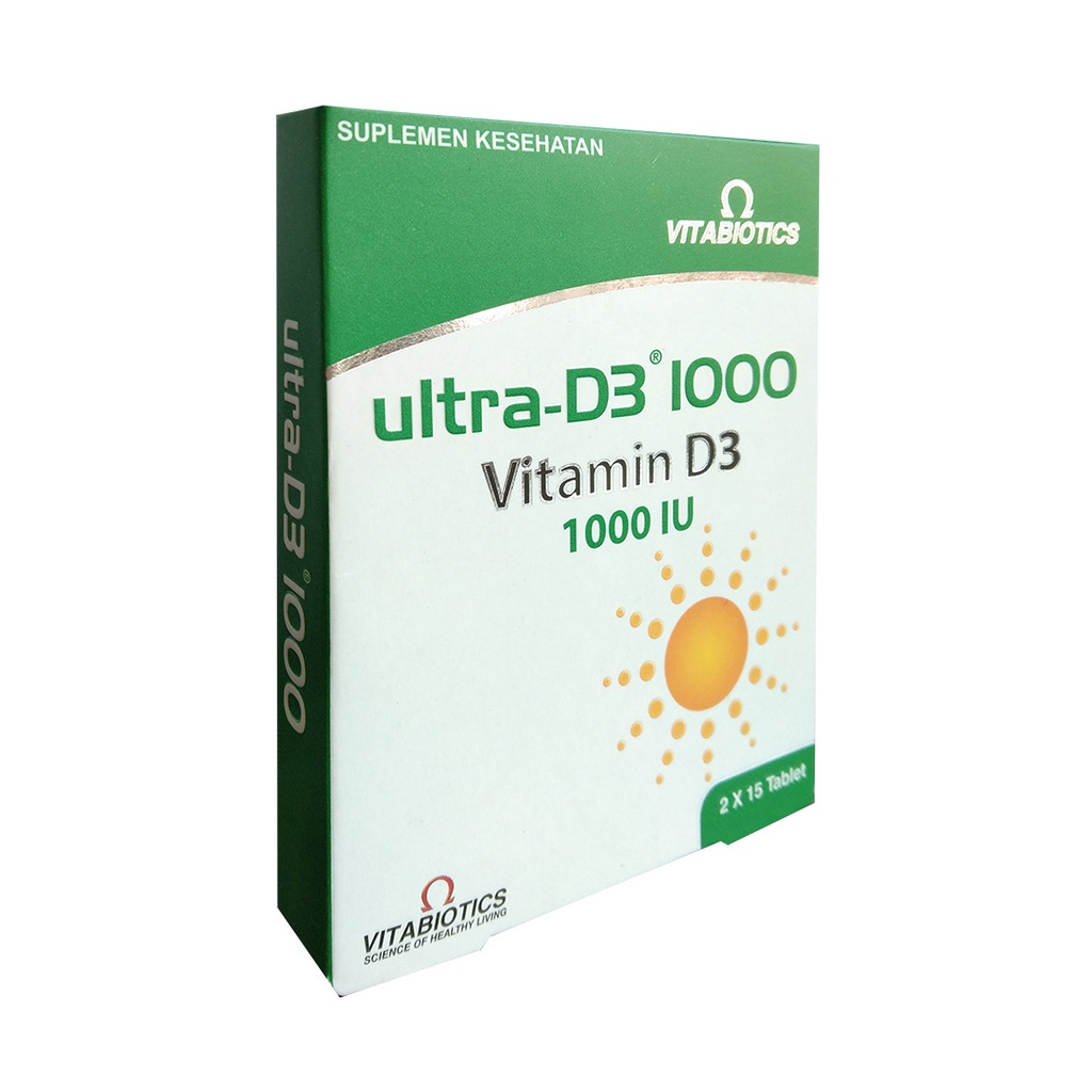 Jual Vitabiotics Ultra D3 1000 1 Box @ 30 Tablet Vitamin D3 1000 IU - Memenuhi Kebutuhan Vitamin ...