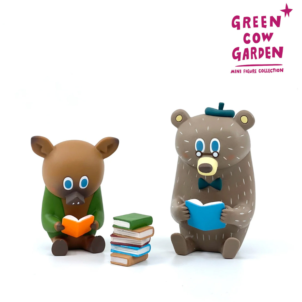 Jual How2Work Popmart Green Cow Garden - BG BEAR & WOO READING - Pop ...