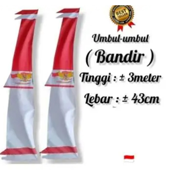 Jual BENDERA UMBUL-UMBUL BANDIR POLOS MERAH PUTIH UKURAN JUMBO | Shopee Indonesia