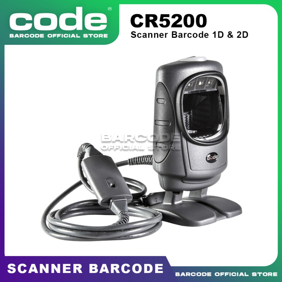 Jual Code CR 5200 Scanner Barcode Duduk 1D 2D Imager Omni Scan Barang ...