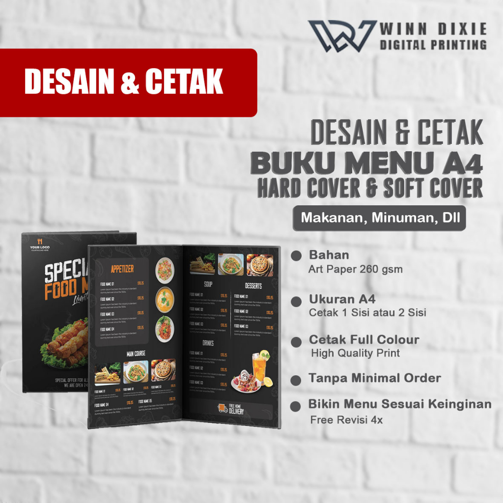 Jual Buku Menu Ukuran A4 + Laminating | Shopee Indonesia
