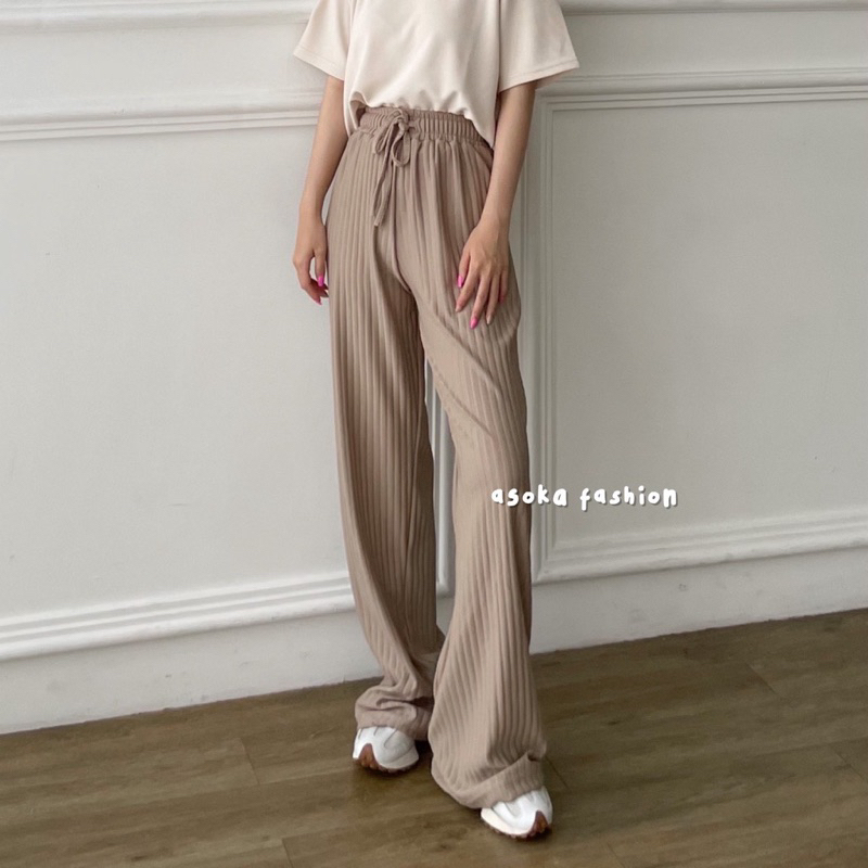 Jual Kulot Knit Tebal Premium Tali serut/Kulot Knit Highwaist Terbaru ...