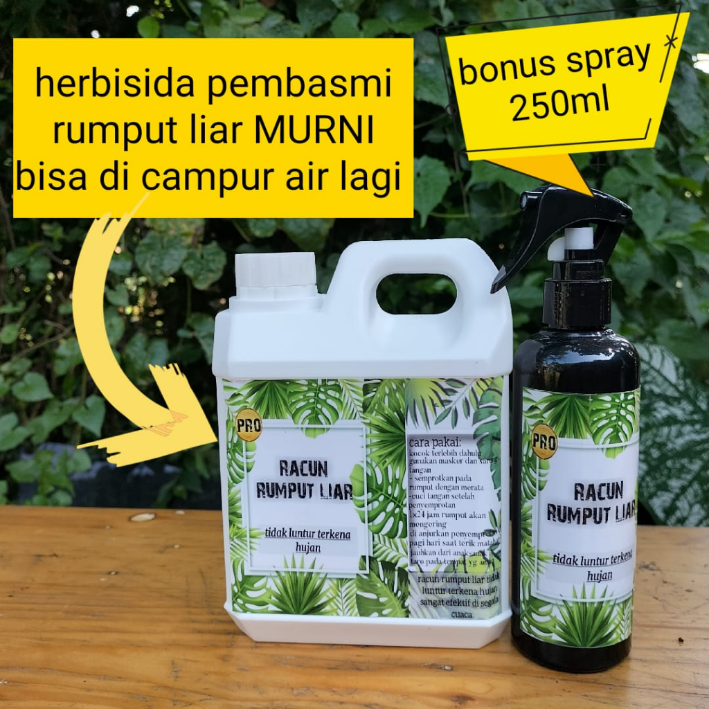 Jual RACUN RUMPUT LIAR DAN ILALANG JUGA GULMA KEMASAN 1LITER+BOTOL250ML ...
