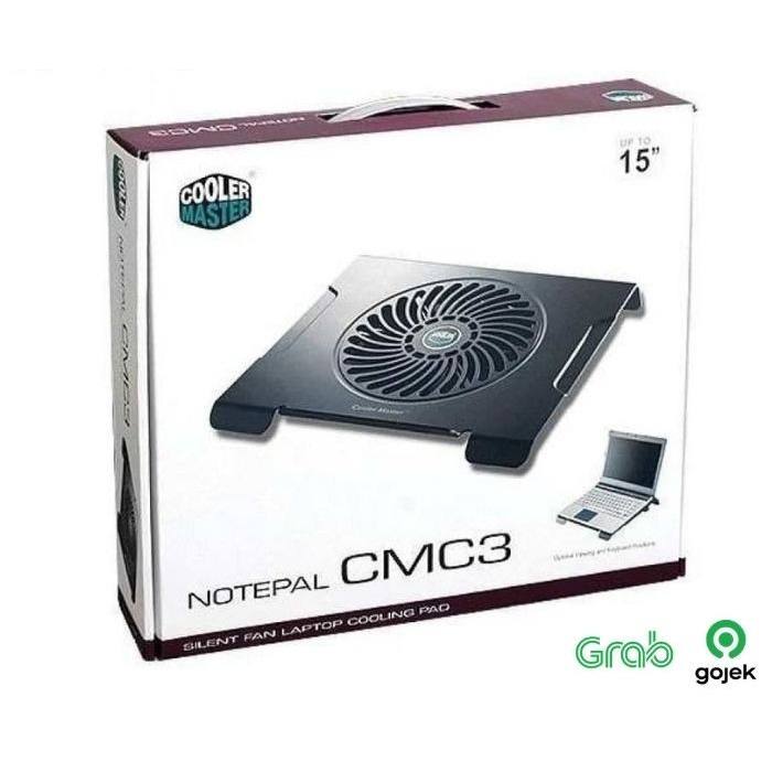 Jual KIPAS LAPTOP COOLER MASTER NOTEPAL CMC3 ORIGINAL SILENT FAN LAPTOP ...