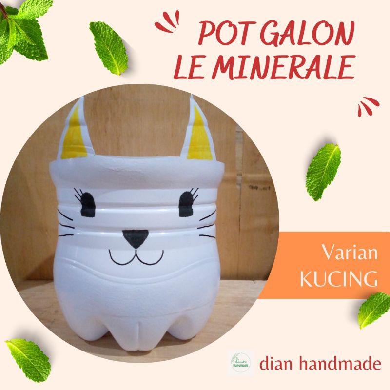 Jual Kerajinan Tangan Pot Tanaman Pot Galon Leminerale Le minerale Daur ...
