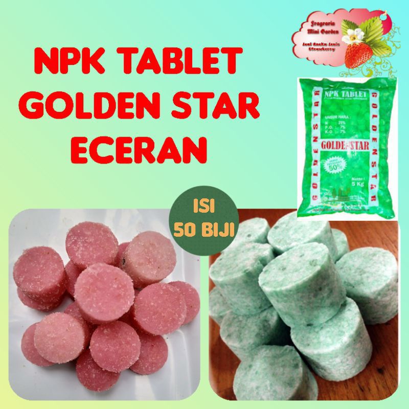 Jual Pupuk npk tablet golden star isi 50 biji | Shopee Indonesia