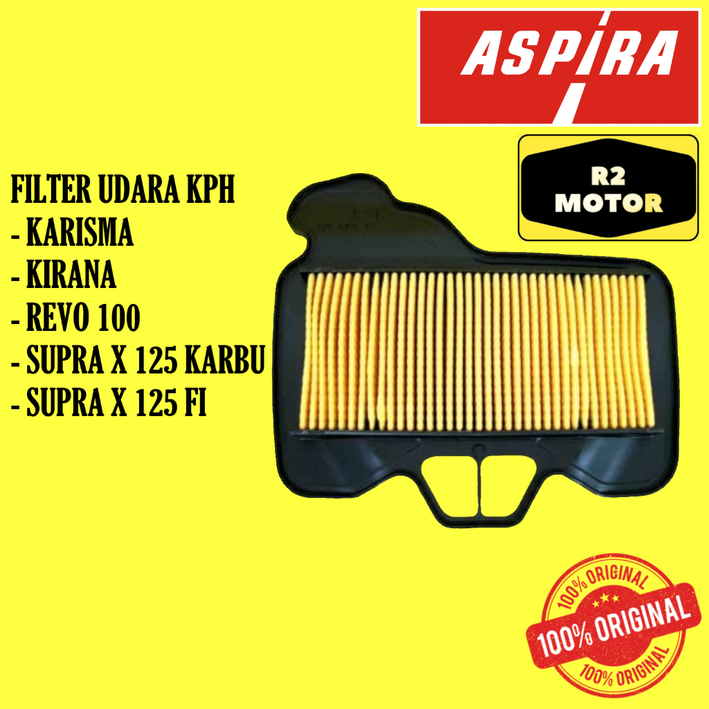 Jual FILTER SARINGAN UDARA KPH ASPIRA KIRANA KARISMA REVO 100 SUPRA X ...