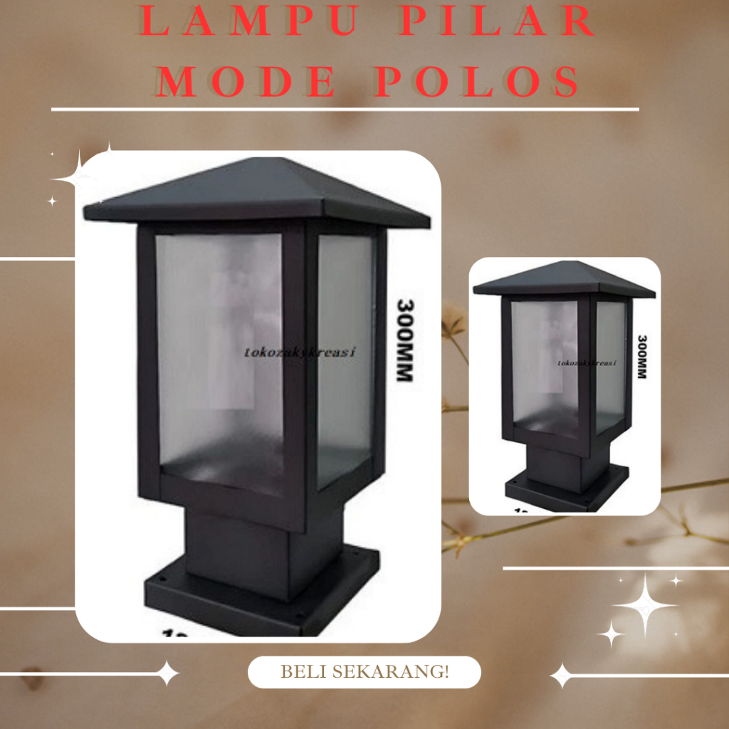 Jual lampu pilar pagar motif polos | Shopee Indonesia