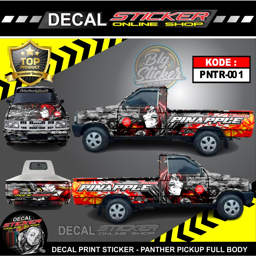 Jual STIKER MOBIL PICKUP ISUZU PANTHER FULL BODY DECAL PRINT STICKER ...