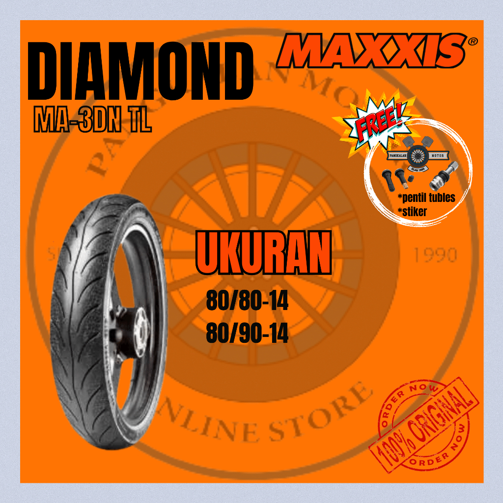 Jual MAXXIS DIAMOND MA-3DN TL(80/80-14,80/90-14) | Shopee Indonesia