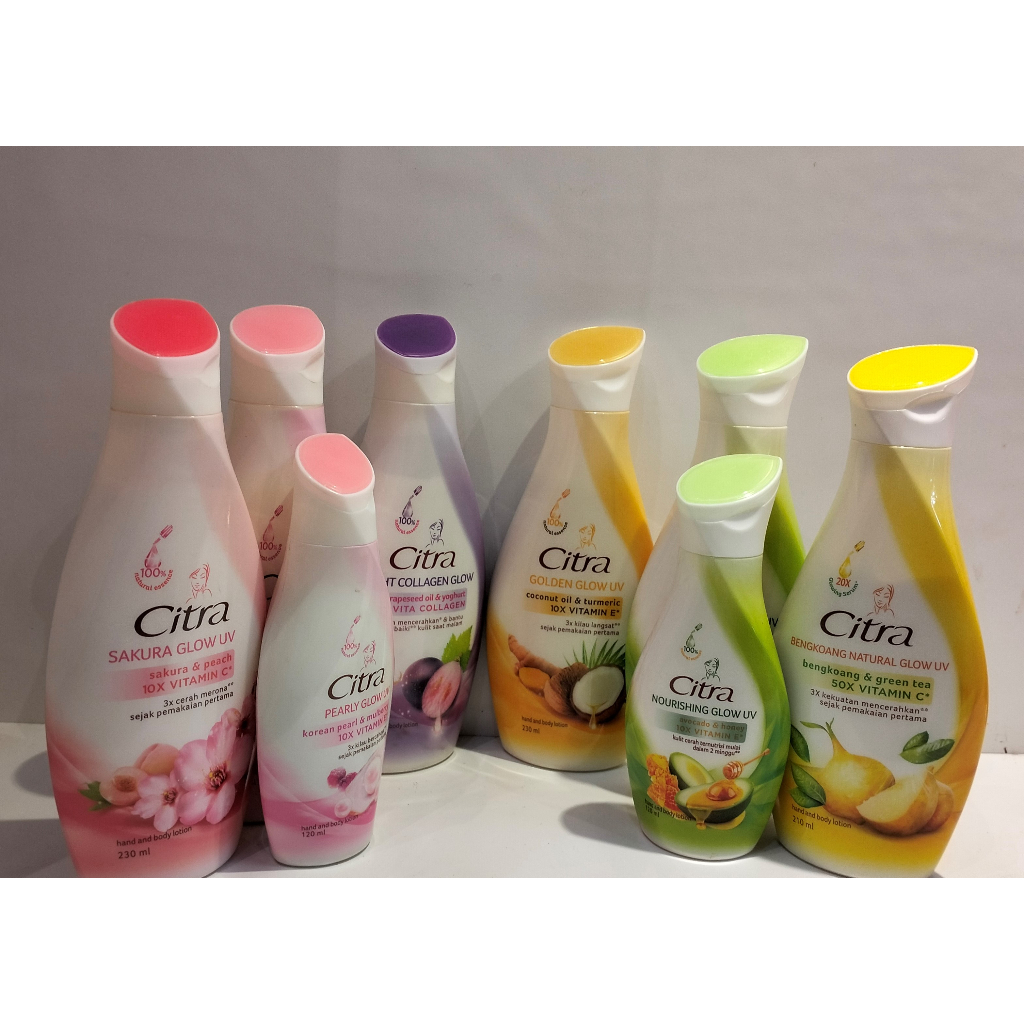 Jual CITRA BODY LOTION 230ml, 210ml & 120ml (CITRA NOURISHING GLOW UV ...