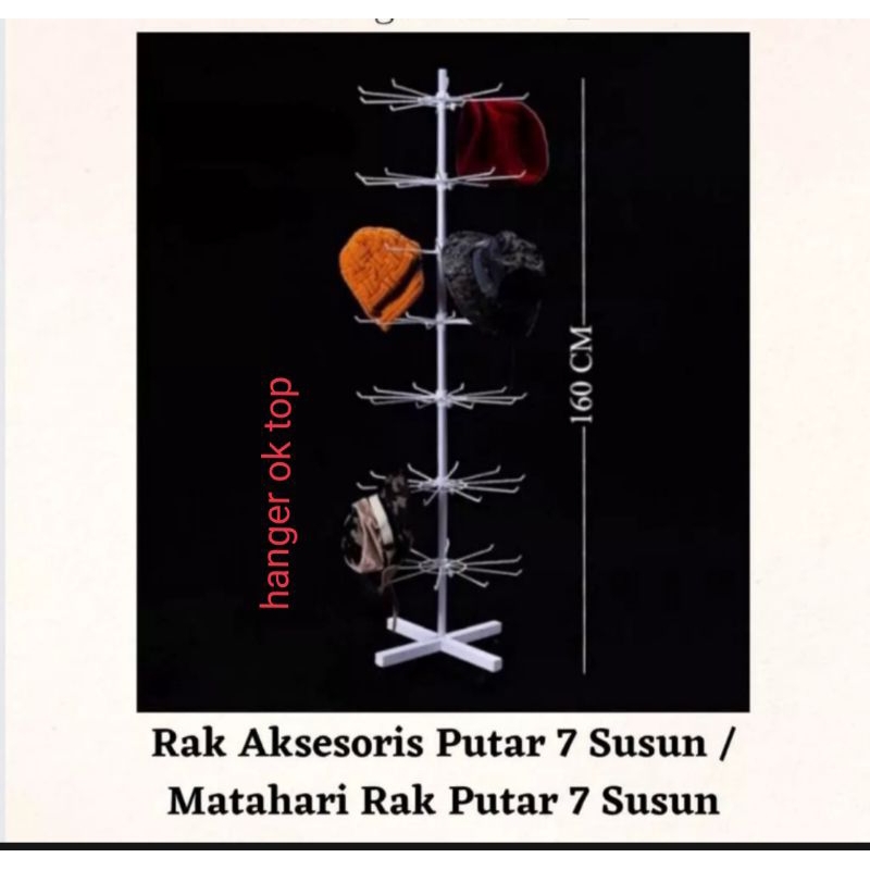Jual rak display putar matahari 7 susun gantungan aksesoris display ...