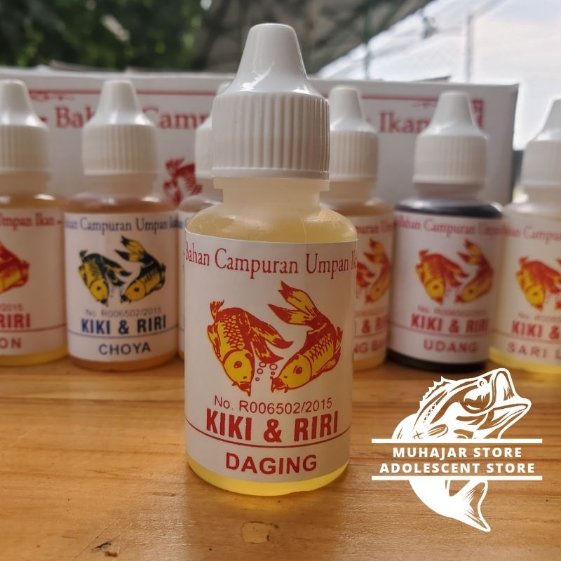 Jual Essen Kiki Riri Aroma Amis Pancing Umpan Ikan Varian Lengkap 30ml | Shopee Indonesia