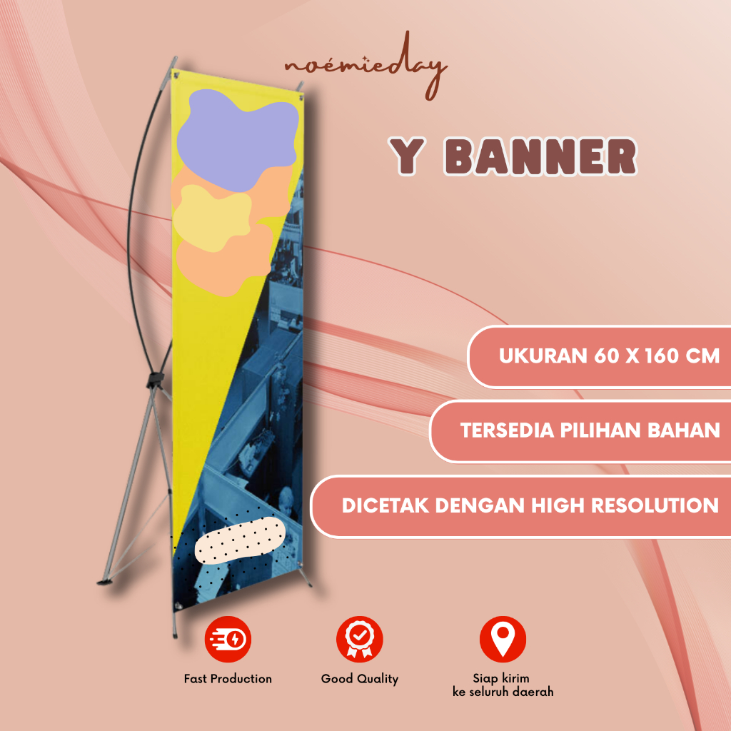 Jual Cetak Y Banner Spanduk / X Banner Spanduk MMT / Banner Custom Premium 60x160 | Shopee Indonesia