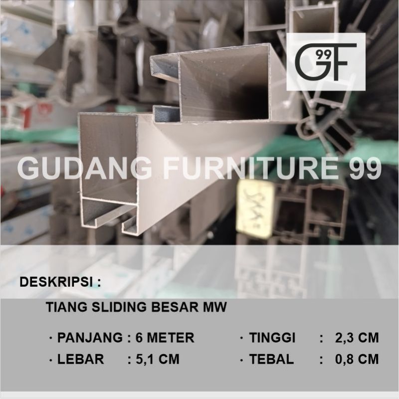 Jual TIANG SLEDING / TIANG U / TIANG PINTU ALUMINIUM MURAH | Shopee ...