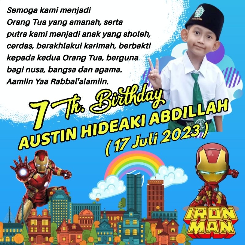 Jual Stiker Ulang Tahun Anak (Free Request Foto) - Stiker Ultah Anak ...